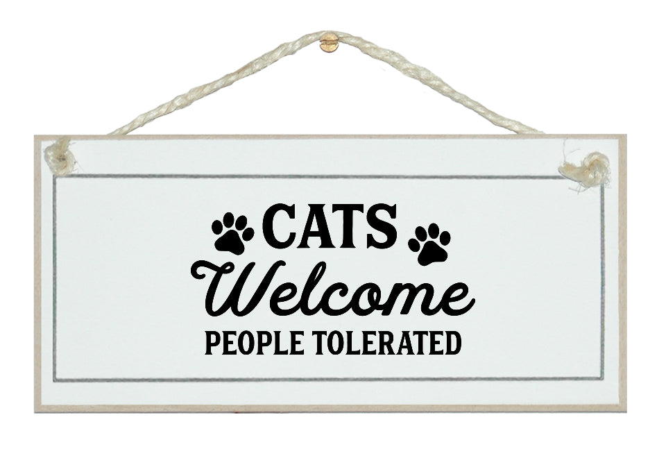 Cats welcome...sign – Crafty Clara