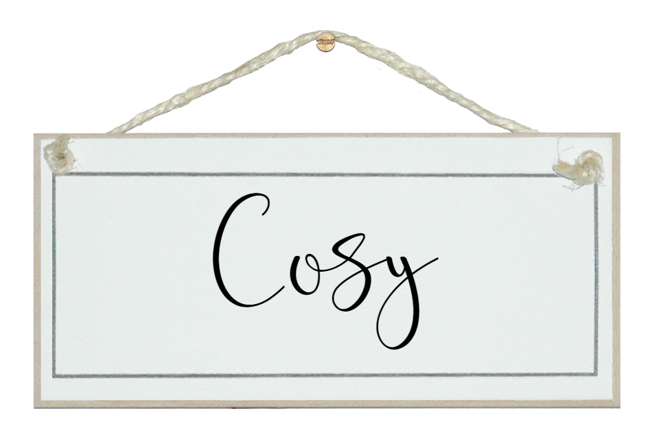 Cosy sign – Crafty Clara