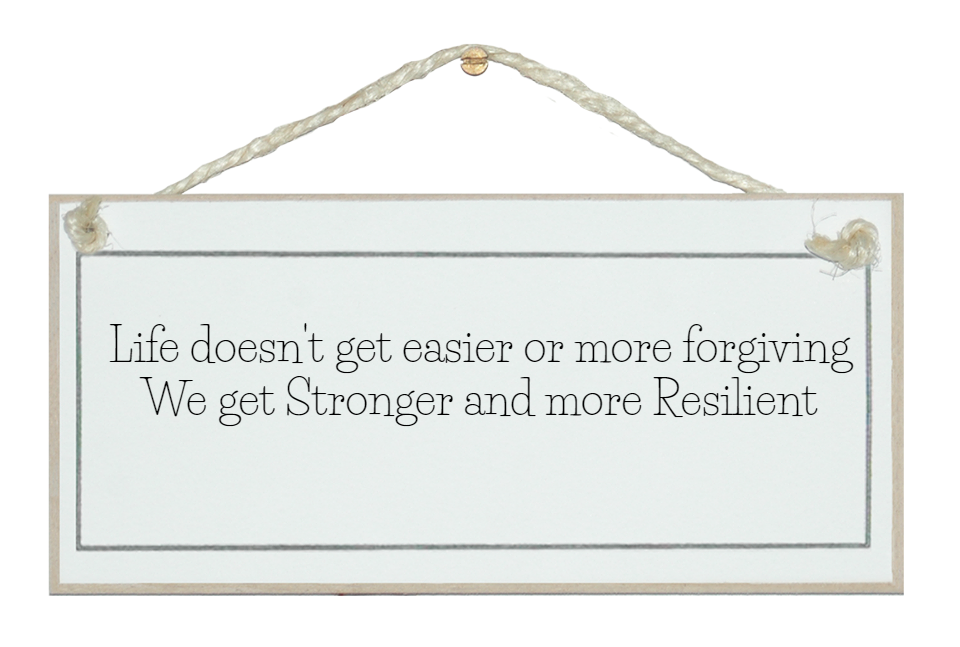 We get stronger...sign – Crafty Clara