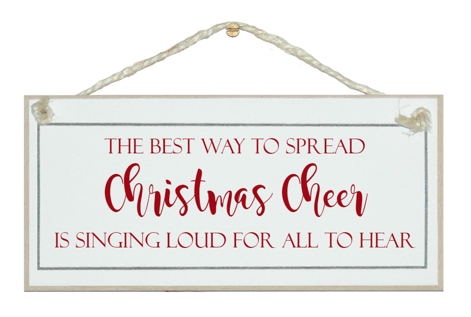 Christmas cheer...sign – Crafty Clara